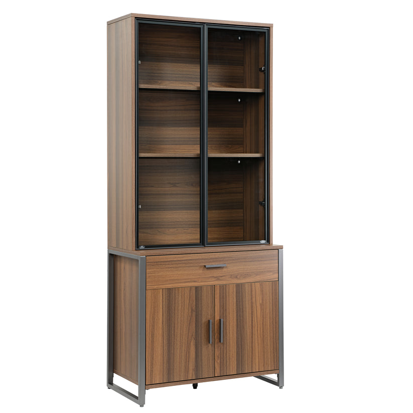 Eureka Ergonomic Storage Cabinet - 77'' Display with Glass Door