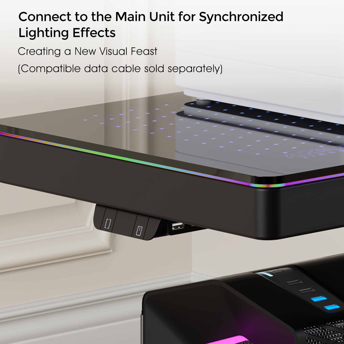 Computer Accessories PC Stand Rolling Cart with Wheels and Mouse Pad