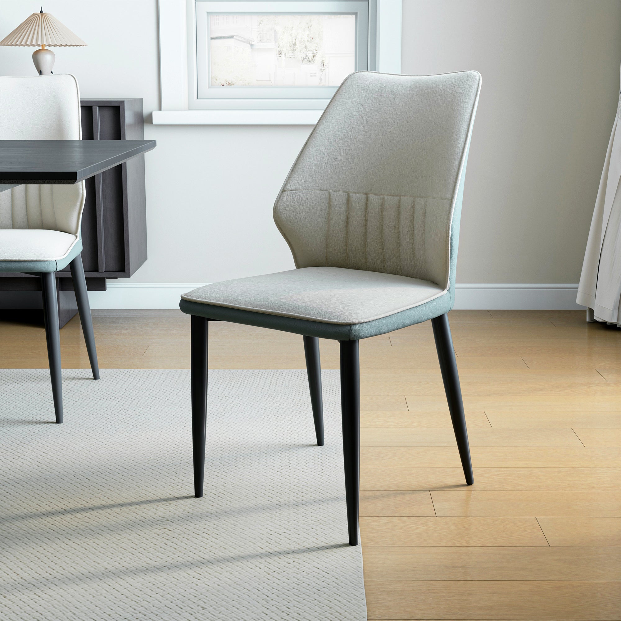 EUREKA ERGONOMIC Modern Minimalist Two-tone dining chair Set of 2