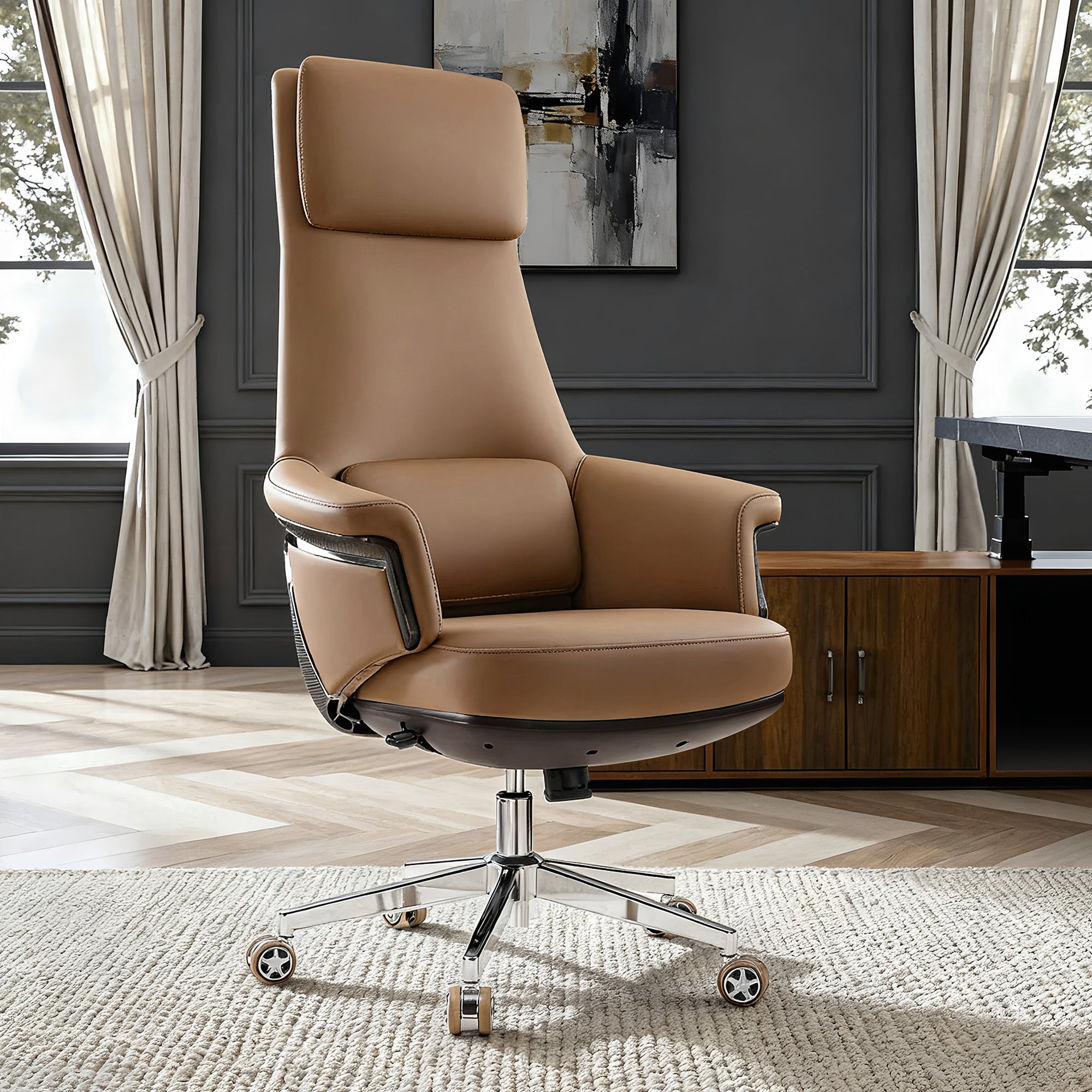 Royal Renee Microfiber Leather Executive Office Chair