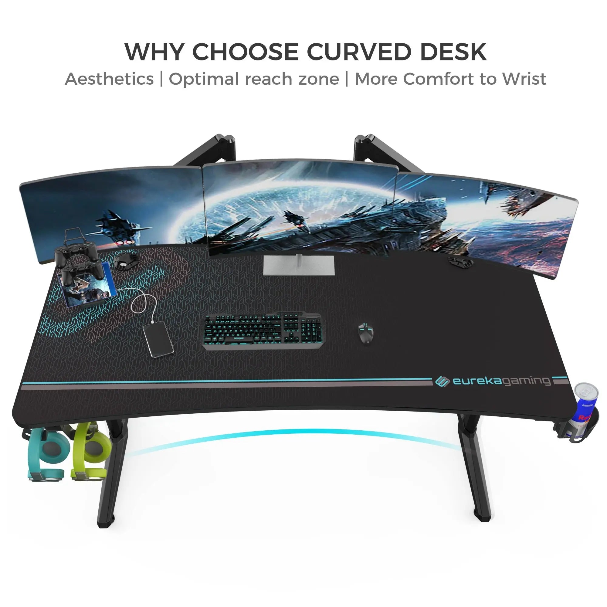 Eureka Ergonomic GIP 60 Gaming Desk