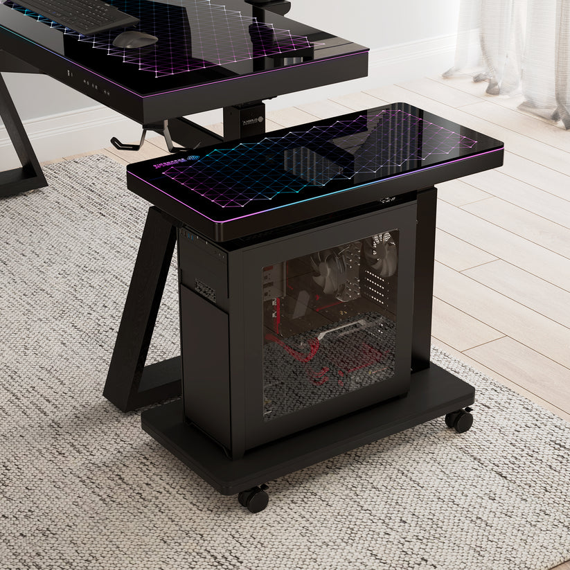 Computer Accessories PC Stand Rolling Cart with Wheels and Mouse Pad