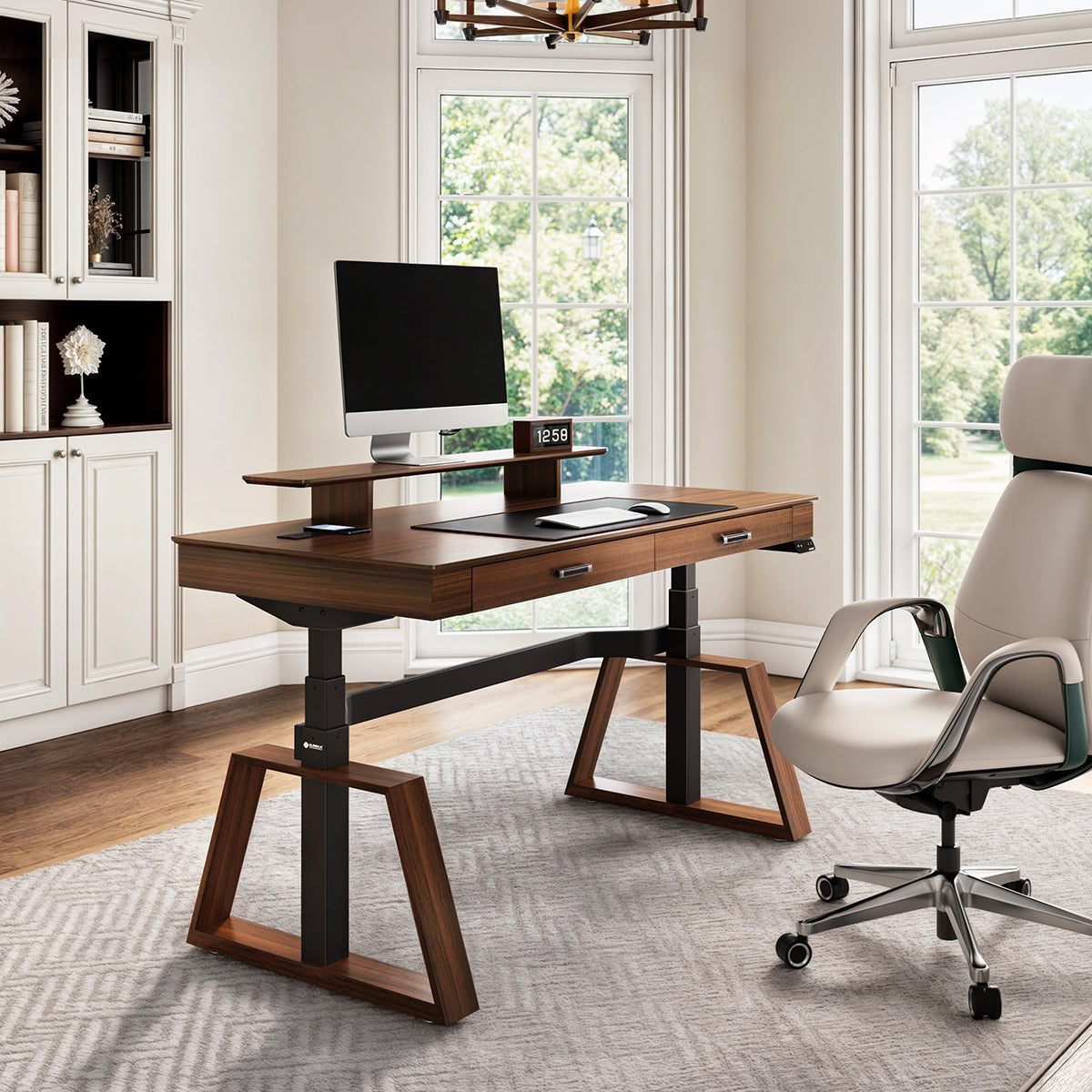 Executive Standing Desk and Luxury Chair Set - Eureka Ergonomic