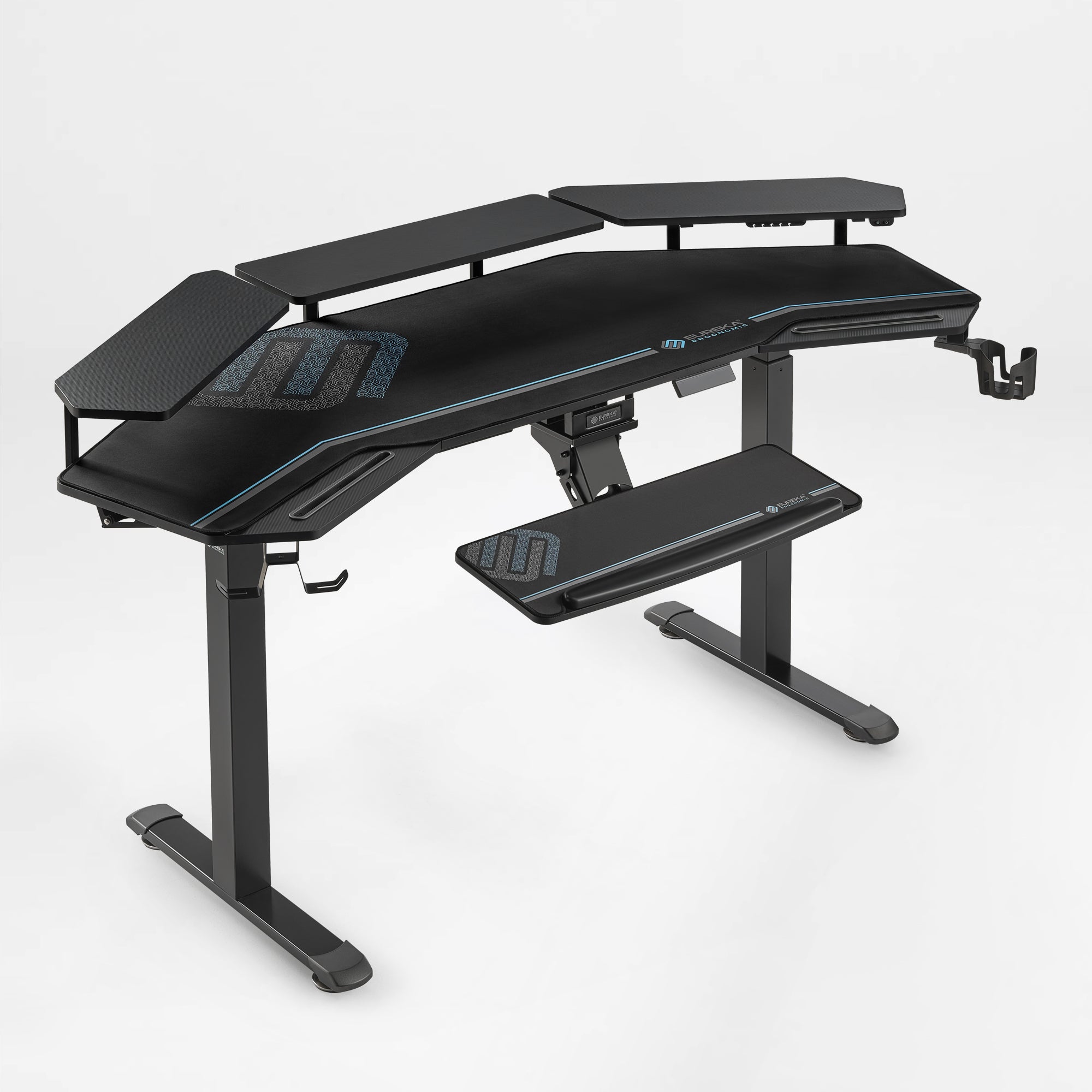 Eureka Ergonomic 72'' Wing shape Standing Desk with Accessories Set