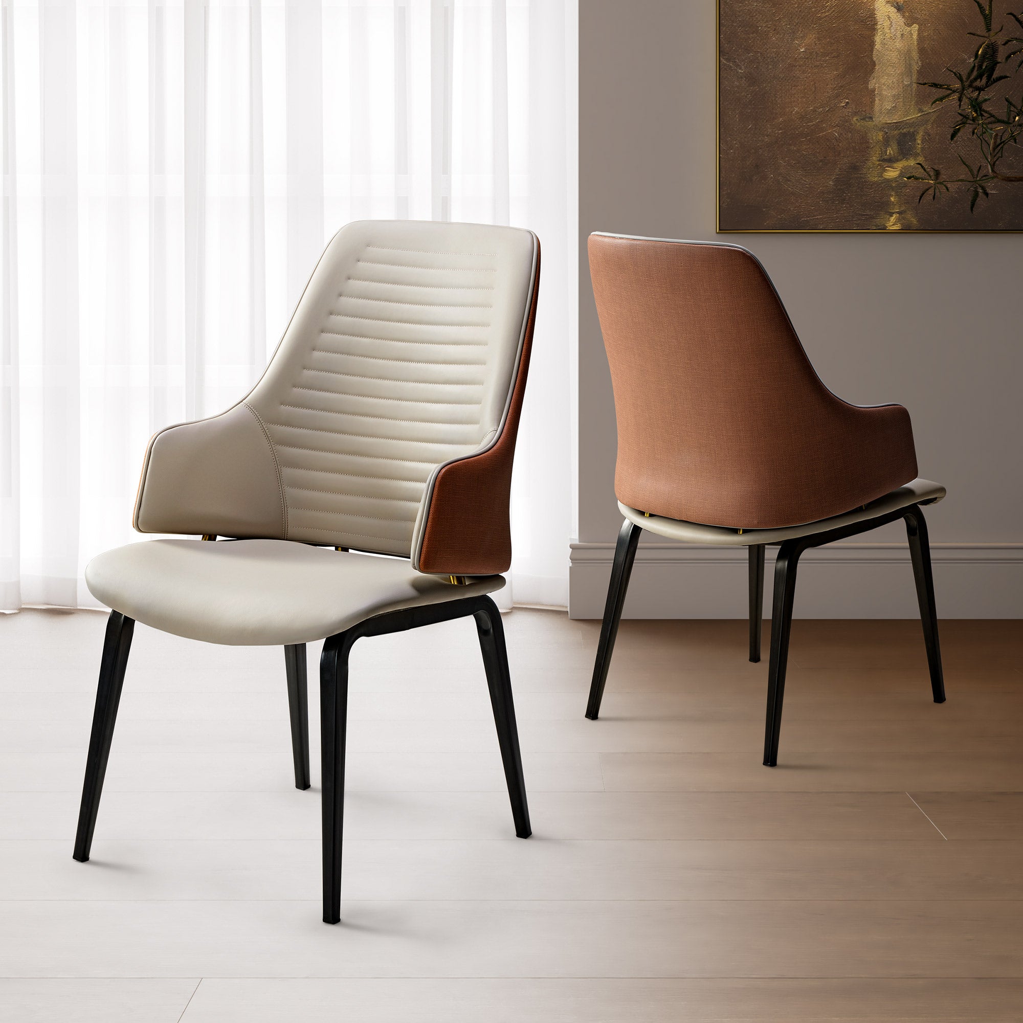 Eureka Ergonomic Elegant and Comfortable Dining Chair Set of 2