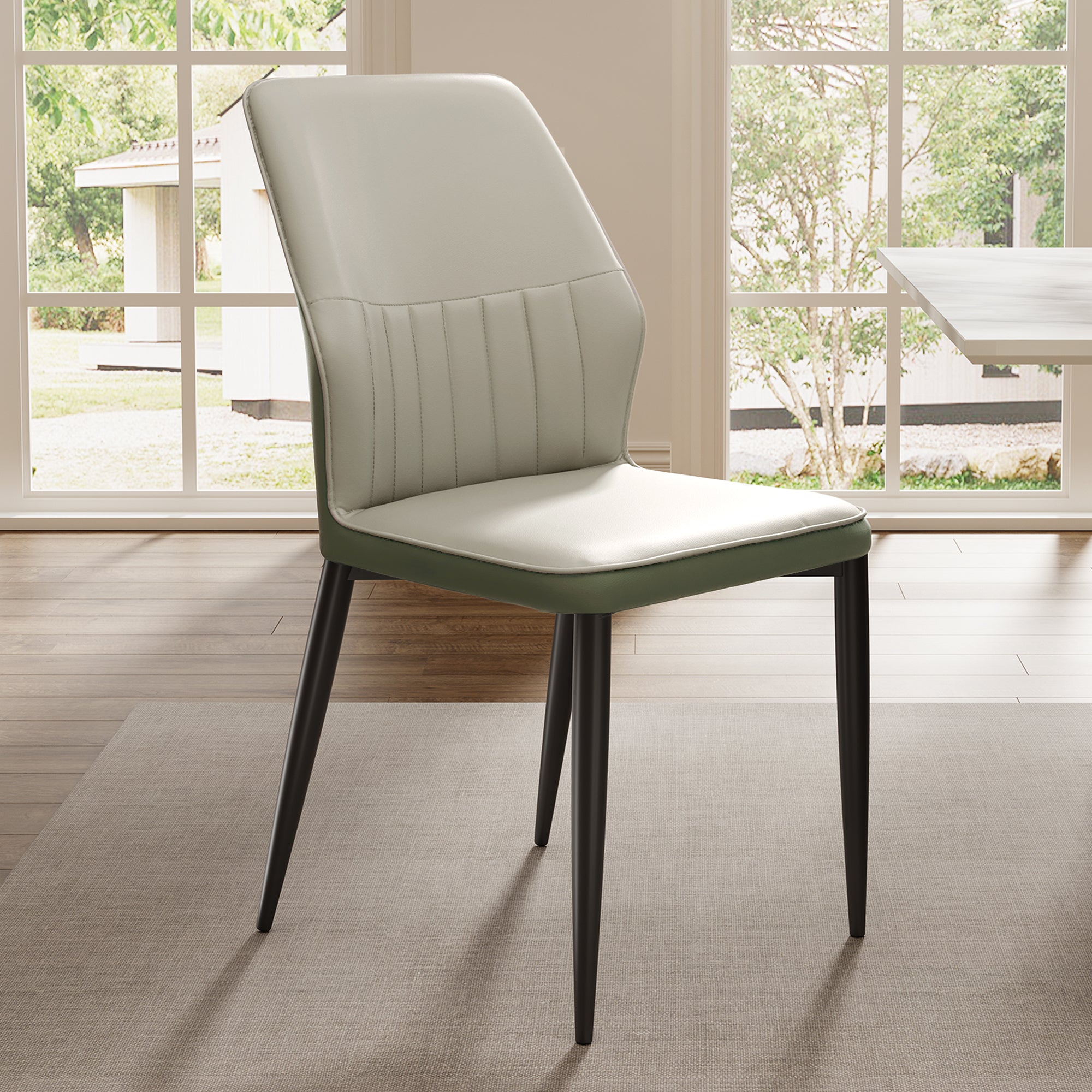 Eureka Ergonomic Modern Upholstered Two-tone Dining Room Chair Set of 2