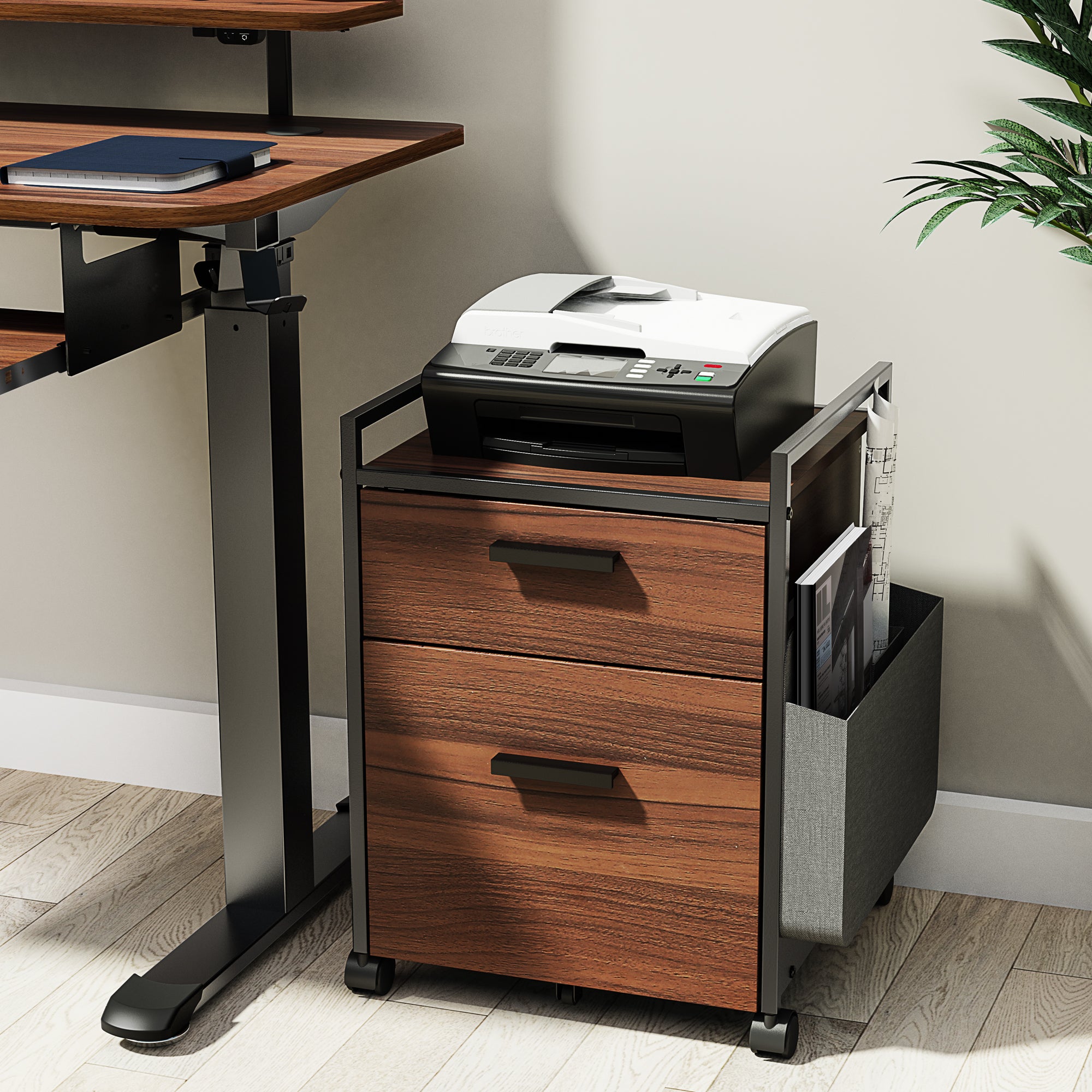 Eureka Ergonomic Rolling file cabinet with 2 drawer and lockable wheels ...