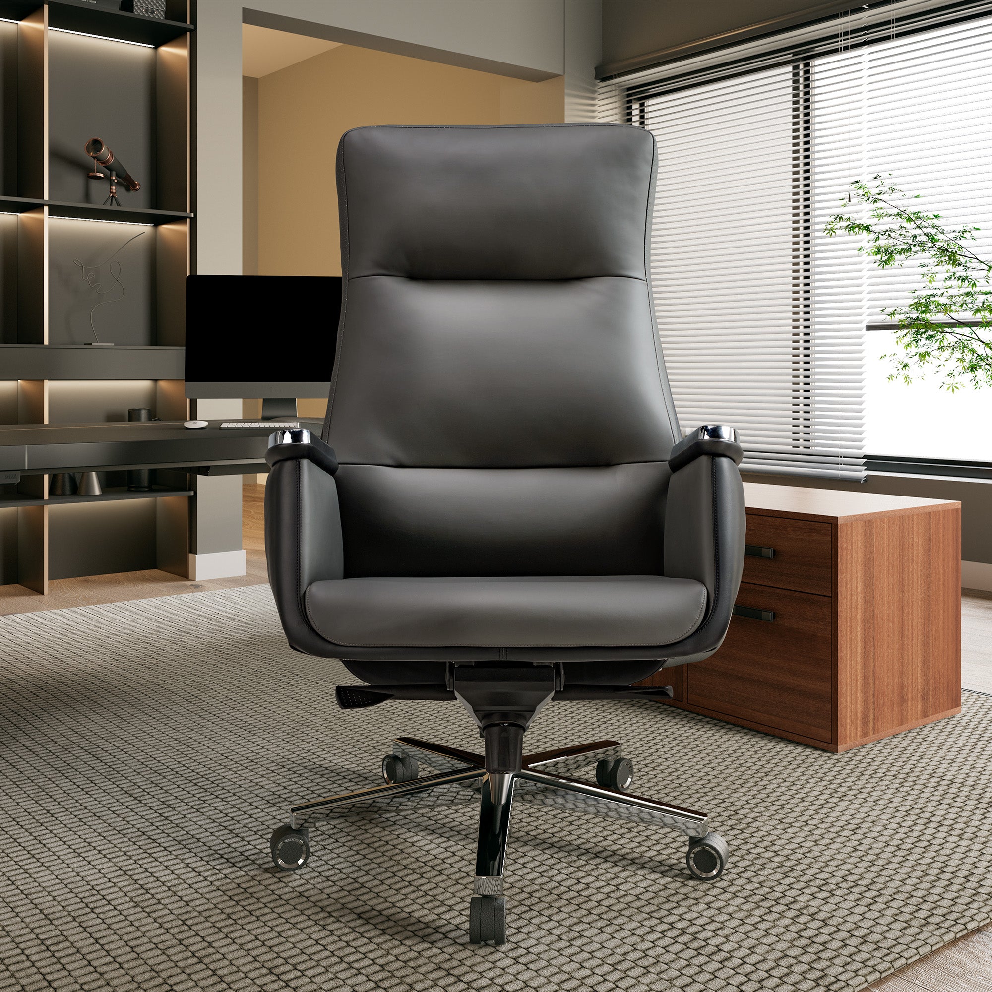 Eureka Ergonomic comfy leather executive office chair with high back