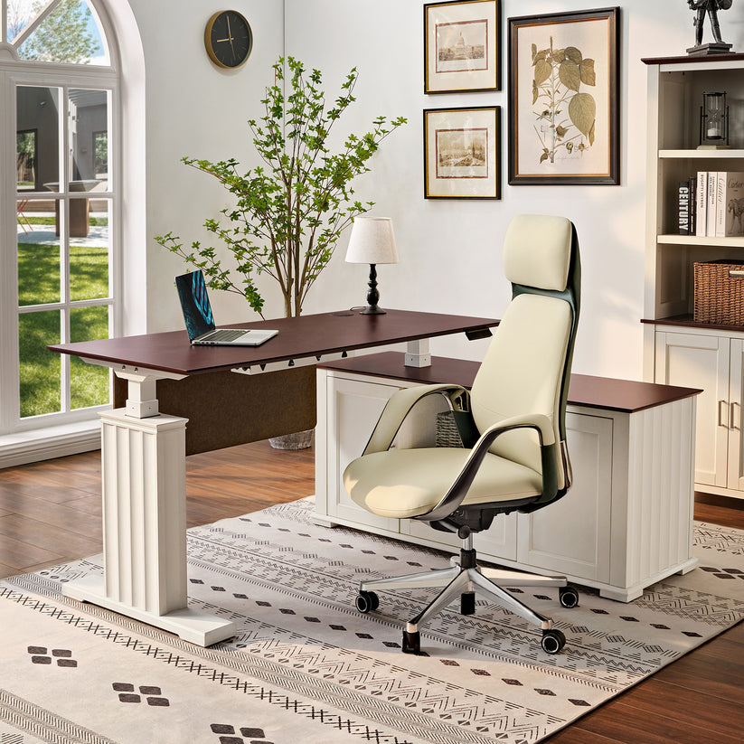 Eureka Ergonomic 60 inches L Shape Standing Desk with Storage Cabinets