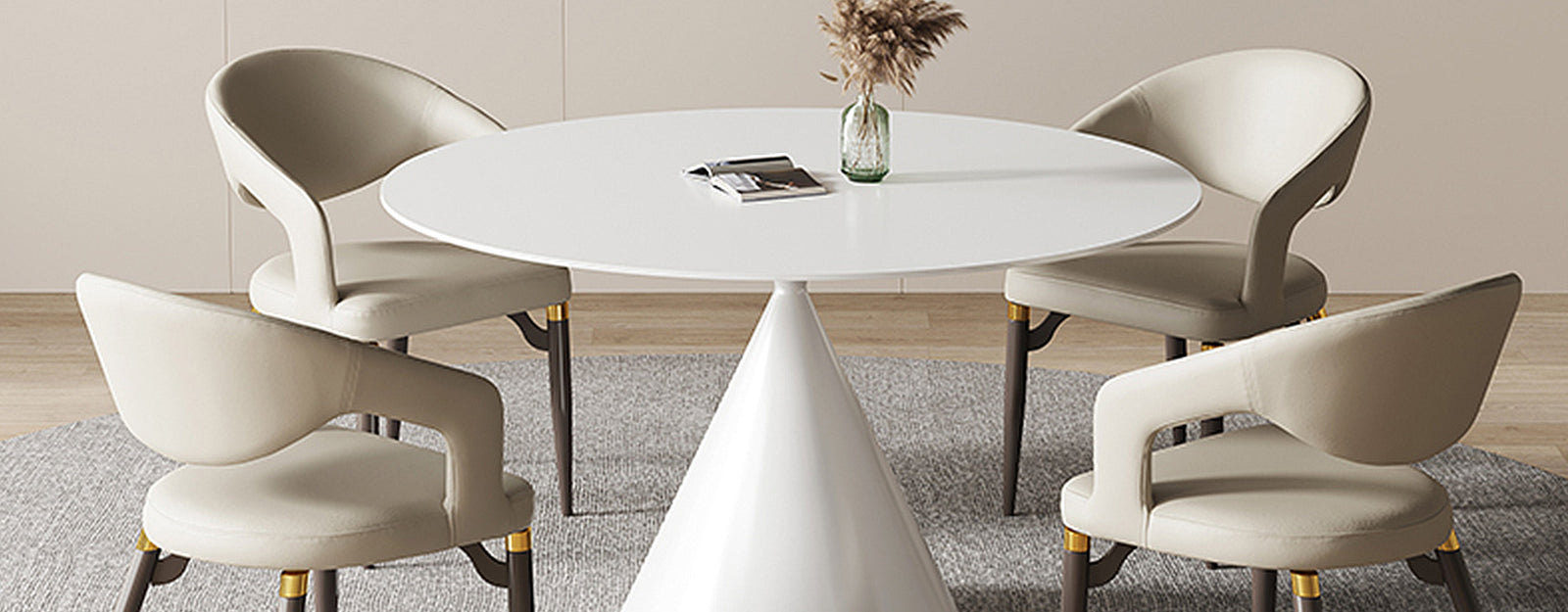 Eureka Modern Grey Dining Chair with A Plump Seat Cushion Set of 2